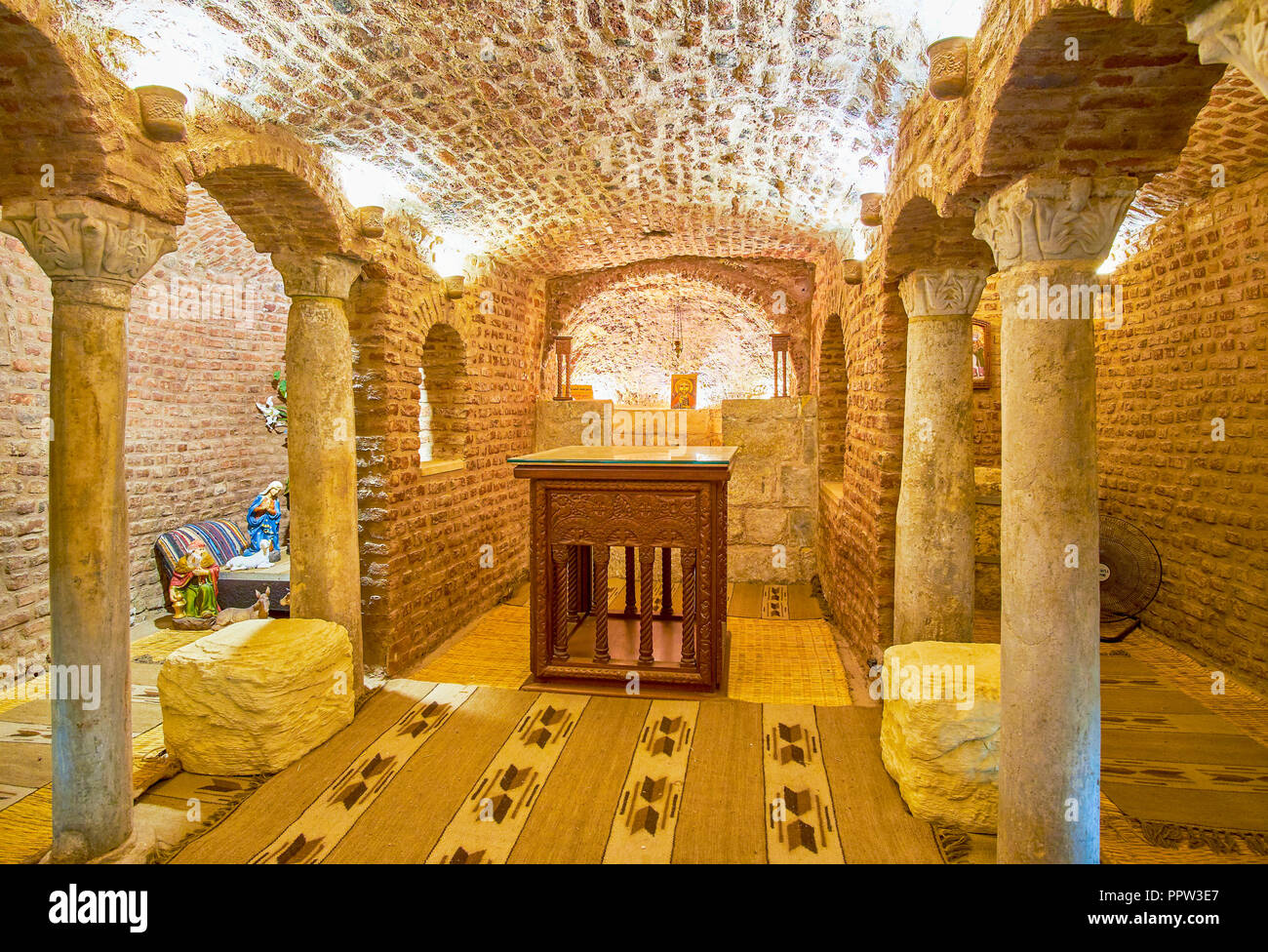 Holy family crypt coptic cairo egypt hi-res stock photography and ...