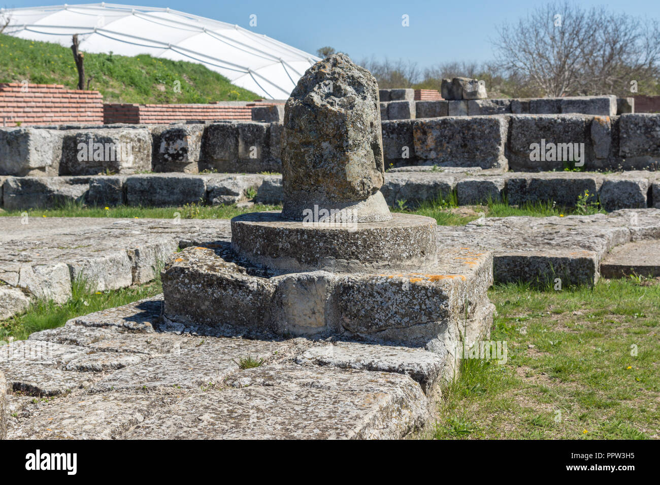Ruins of The capital of the First Bulgarian Empire medieval stronghold ...