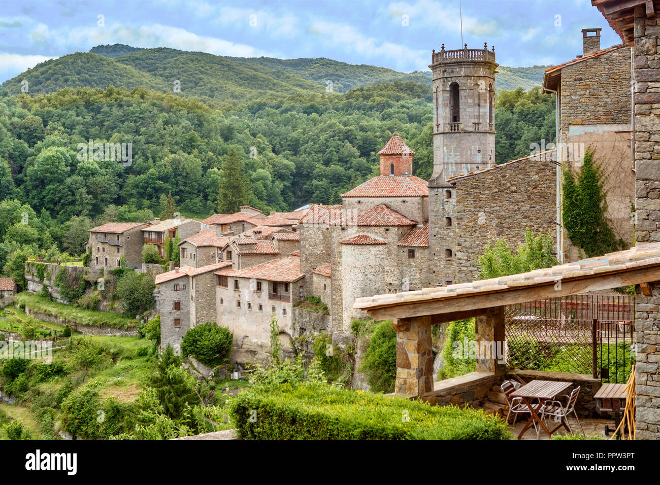 Old town rupit catalonia spain hi-res stock photography and images - Alamy
