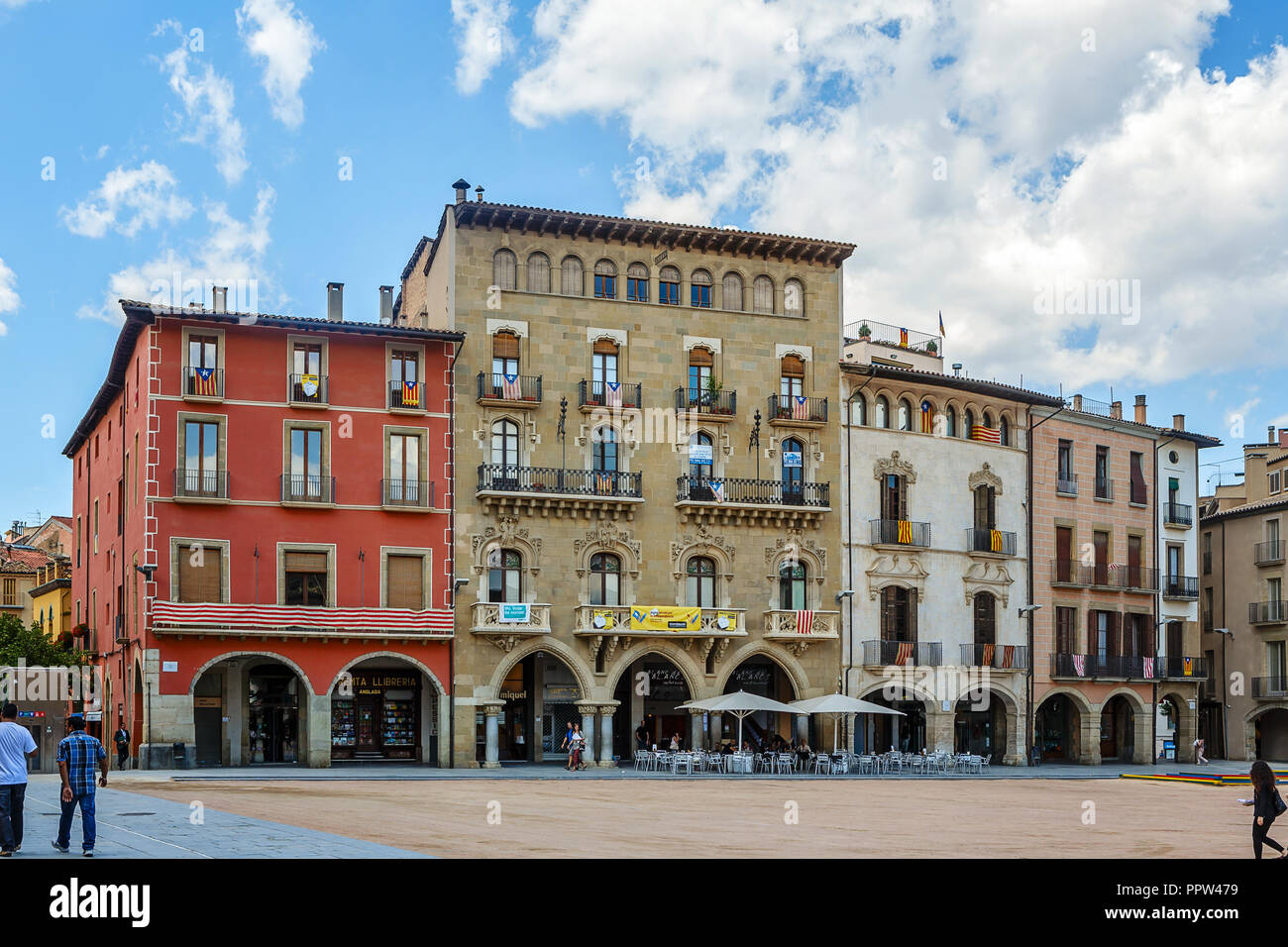 VIC, SPAIN - JUNE 19, 2014: Old street in the city of Vic Stock Photo ...