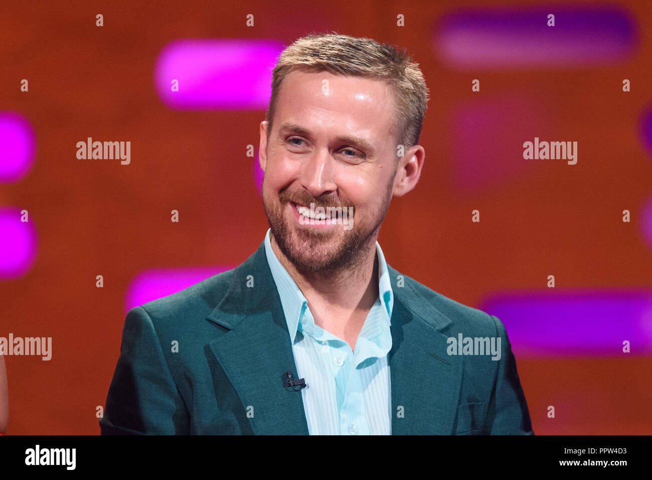 Ryan Gosling during the filming of the Graham Norton Show at BBC ...