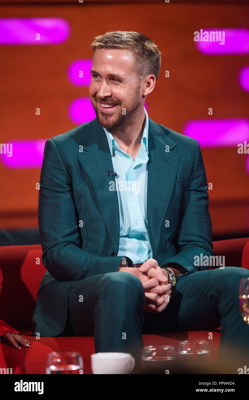 Ryan Gosling during the filming of the Graham Norton Show at BBC ...