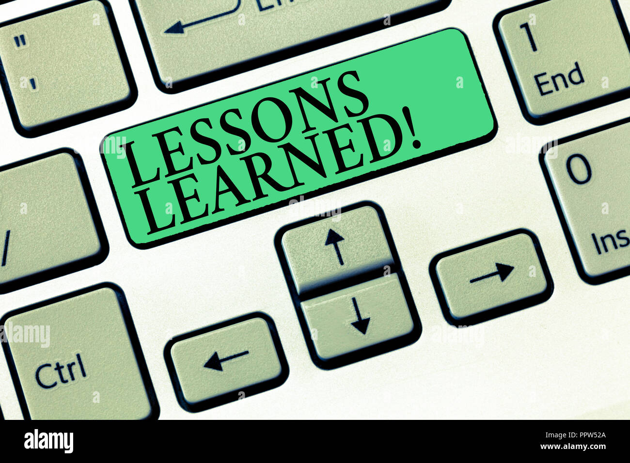 Text sign showing Lessons Learned. Conceptual photo information ...