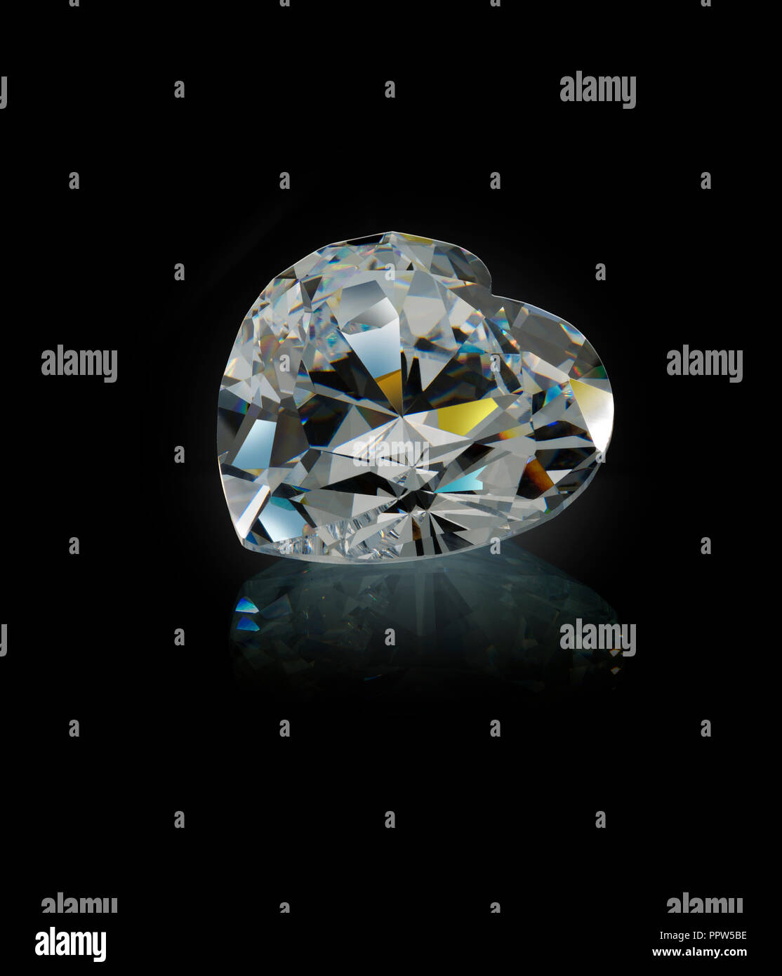 Heart Cut Diamond Gemstone Gem Stock Photo - Alamy