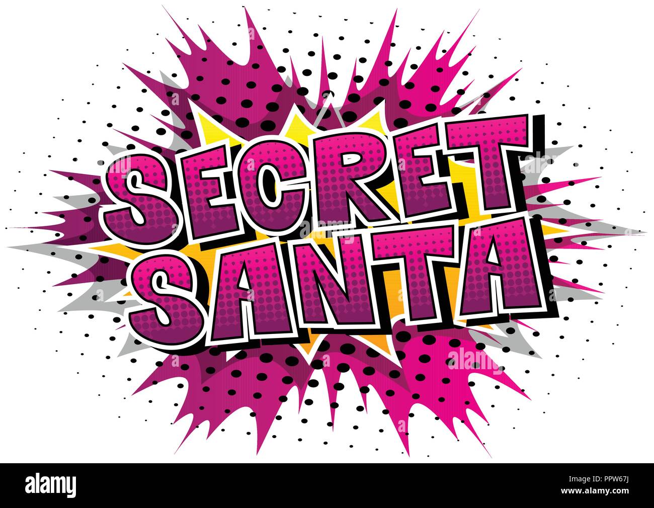 Secret Santa Text Stock Vector Images - Alamy