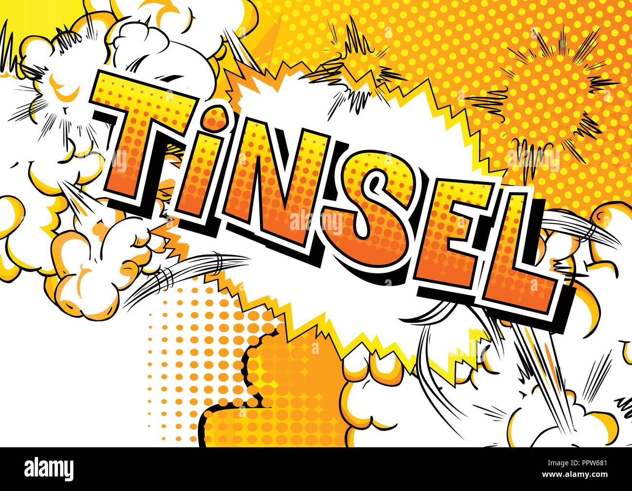 Tinsel - Vector illustrated comic book style phrase Stock Vector Image ...