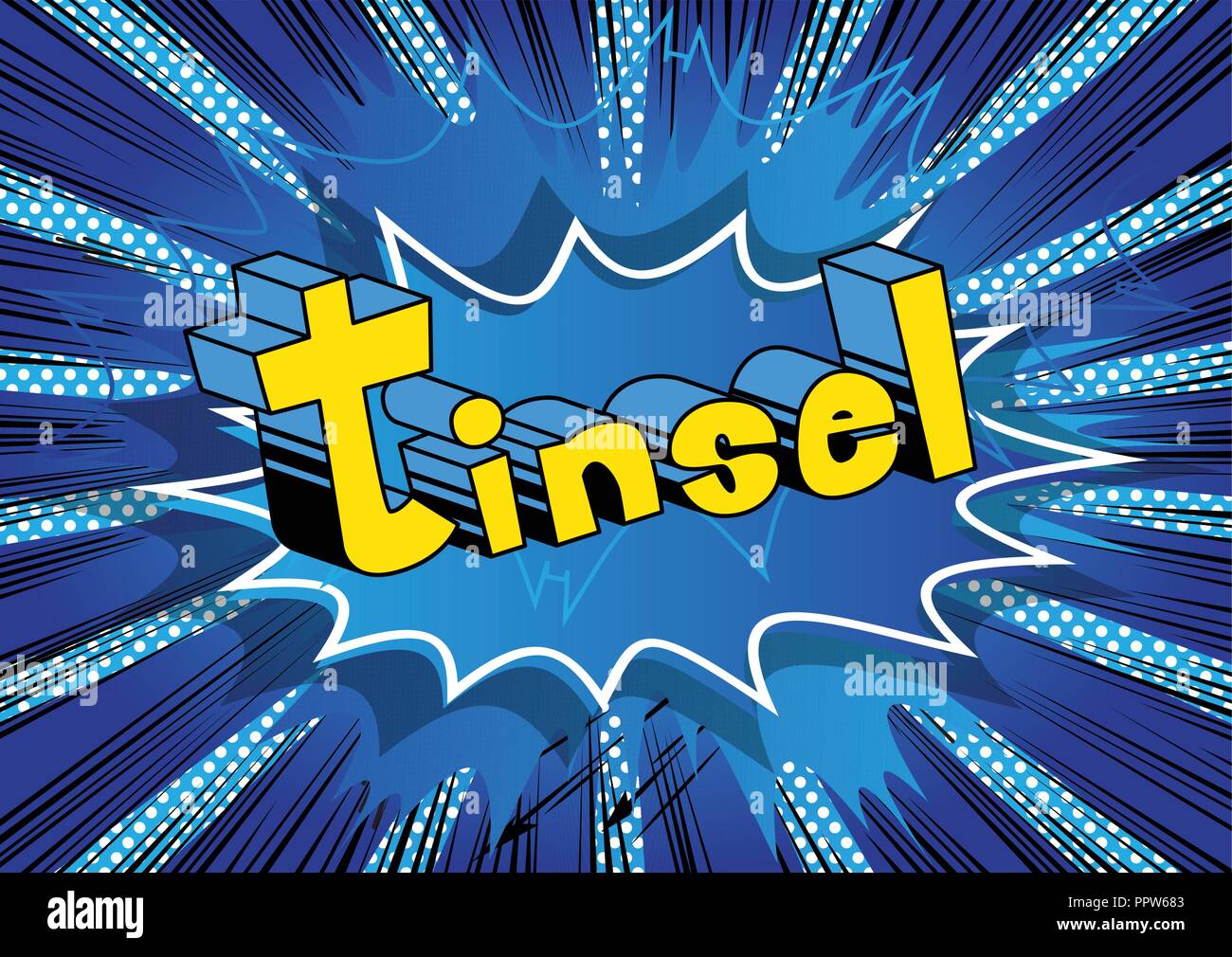Tinsel - Vector illustrated comic book style phrase Stock Vector Image ...
