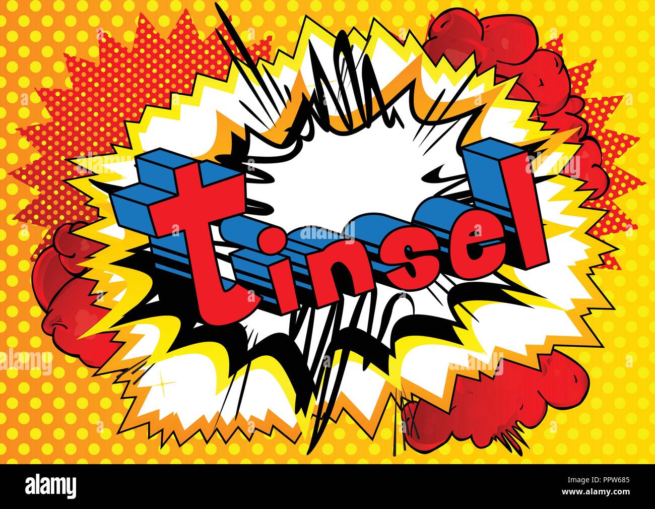 Tinsel - Vector illustrated comic book style phrase Stock Vector Image ...