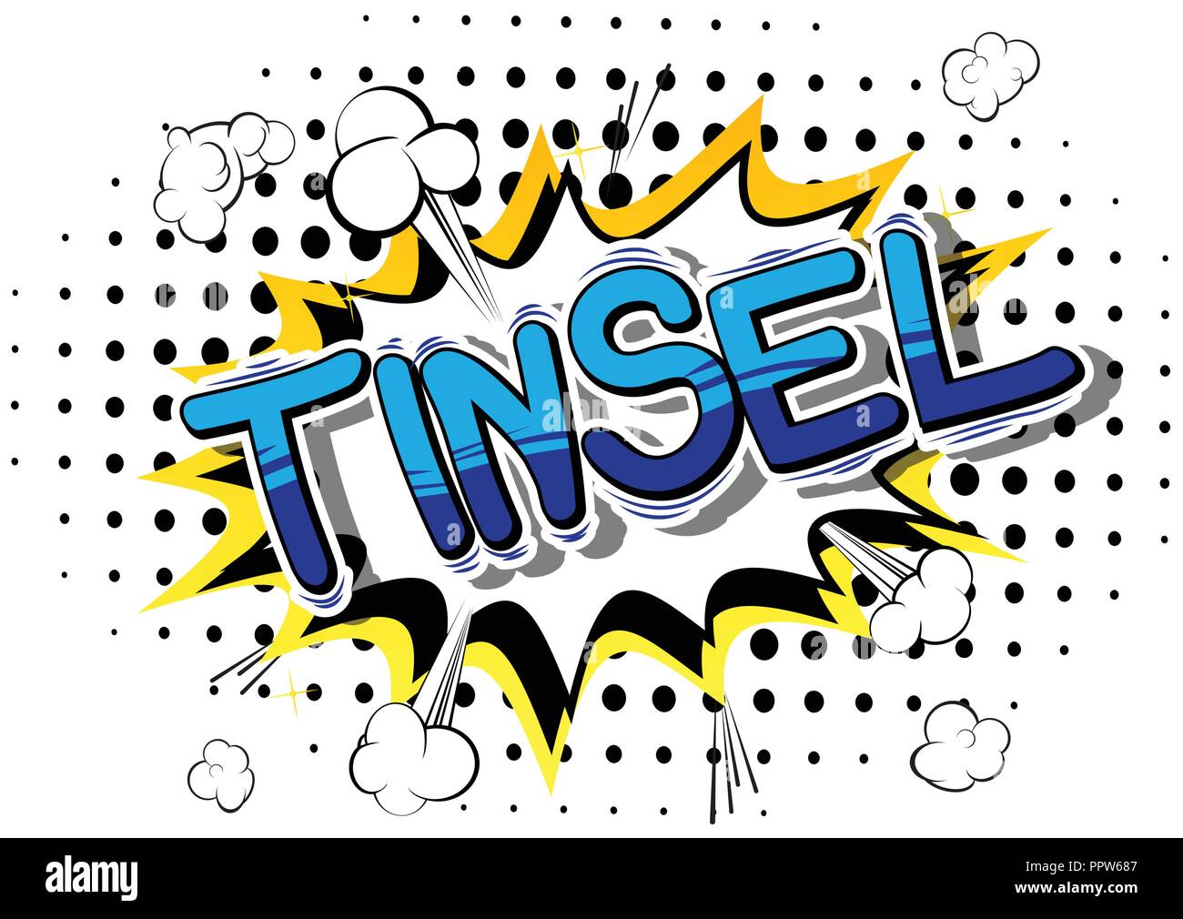 Tinsel - Vector illustrated comic book style phrase Stock Vector Image ...