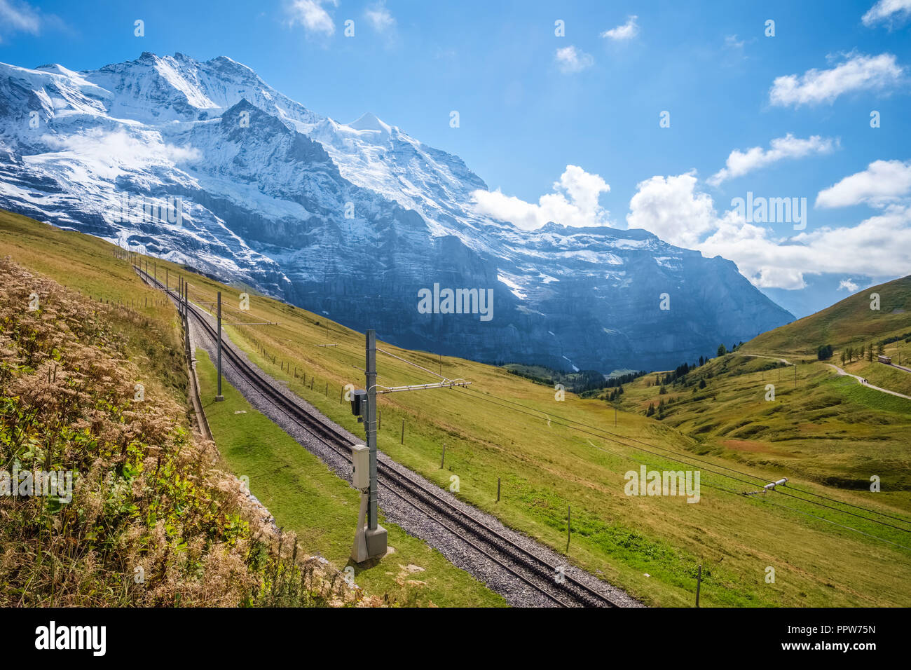 Eiger Mountain Wengen Switzerland Stock Photos & Eiger Mountain Wengen ...