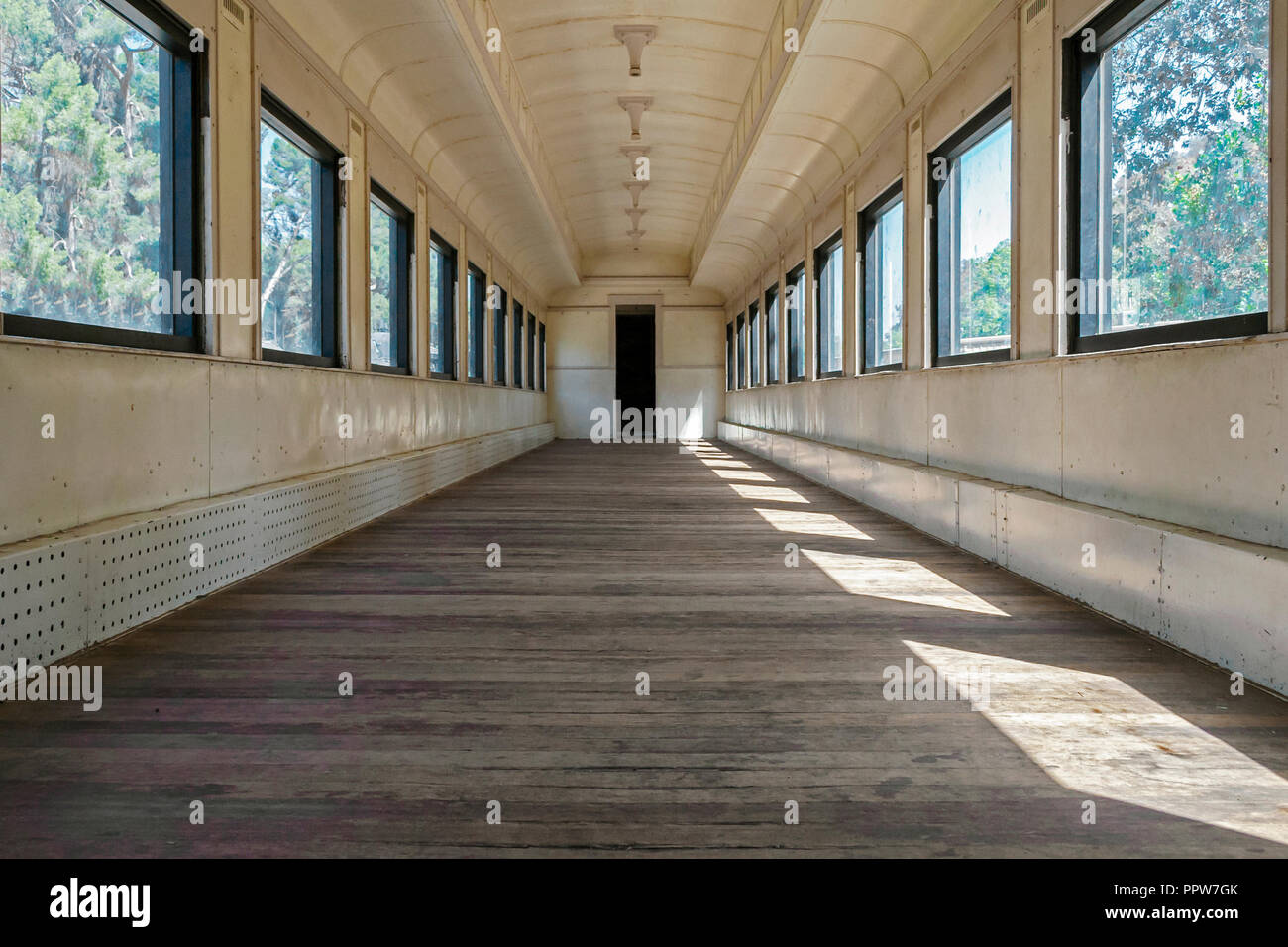 Vintage train wagon interior perspective hi-res stock photography and ...