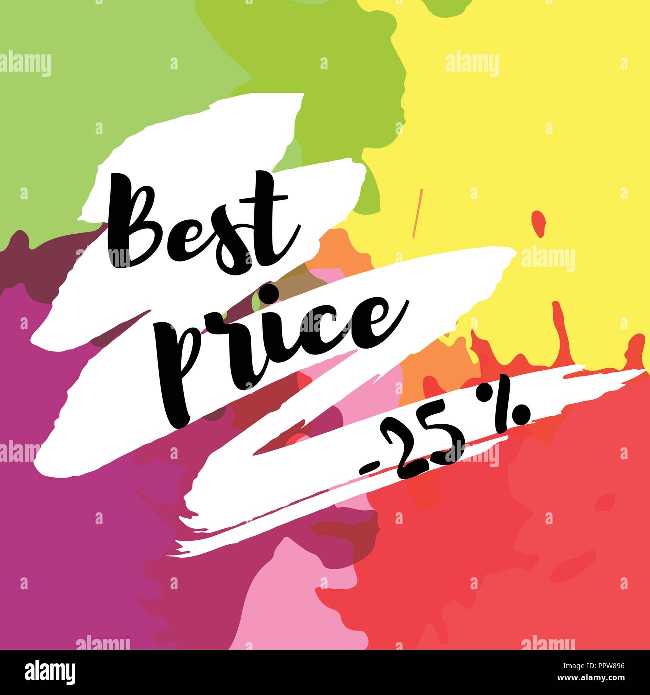 Vector illustration. The best price on multi-colored abstract spots of ...