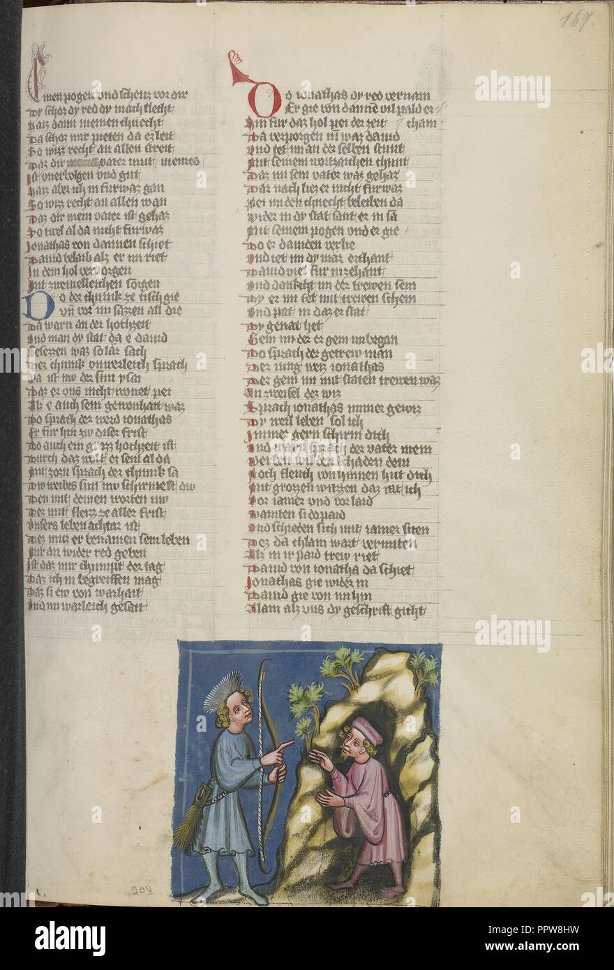 Jonathan Giving his Bow to David; Regensburg, Bavaria, Germany; about ...