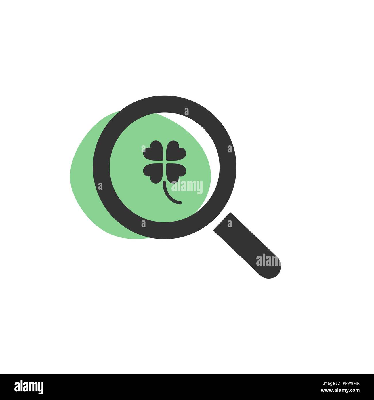 Magnifying glass icon plant Stock Vector Images - Alamy