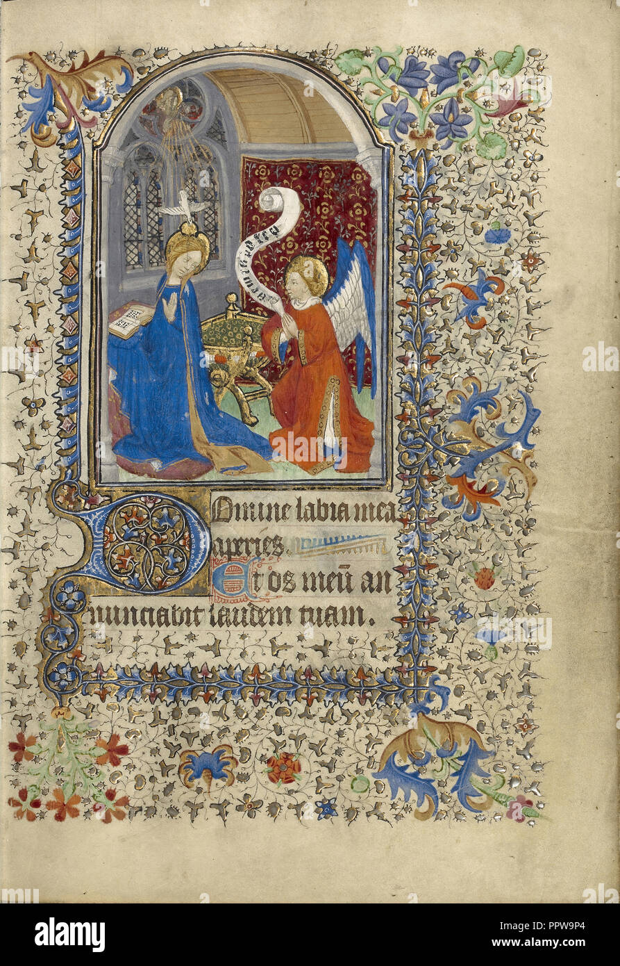 The Annunciation; Master of the Harvard Hannibal, French, active Paris ...