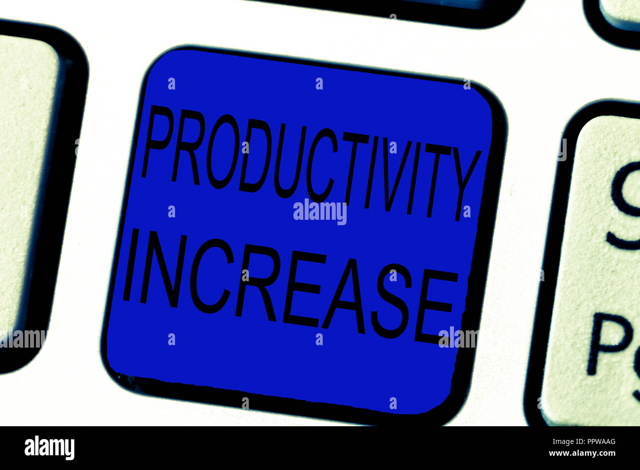 Text sign showing Productivity Increase. Conceptual photo get more ...