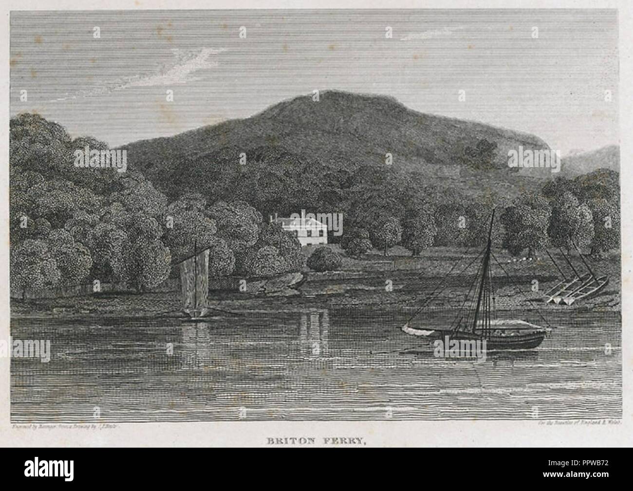 Briton Ferry Glamorganshire Stock Photo - Alamy