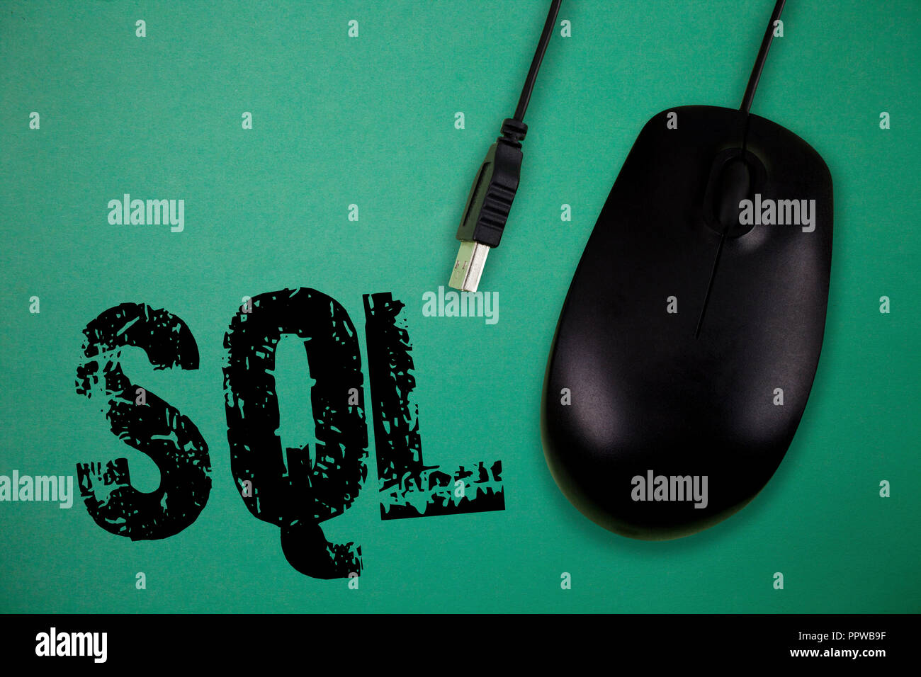 Word writing text Sql. Business concept for A standard computer language for relational database ...