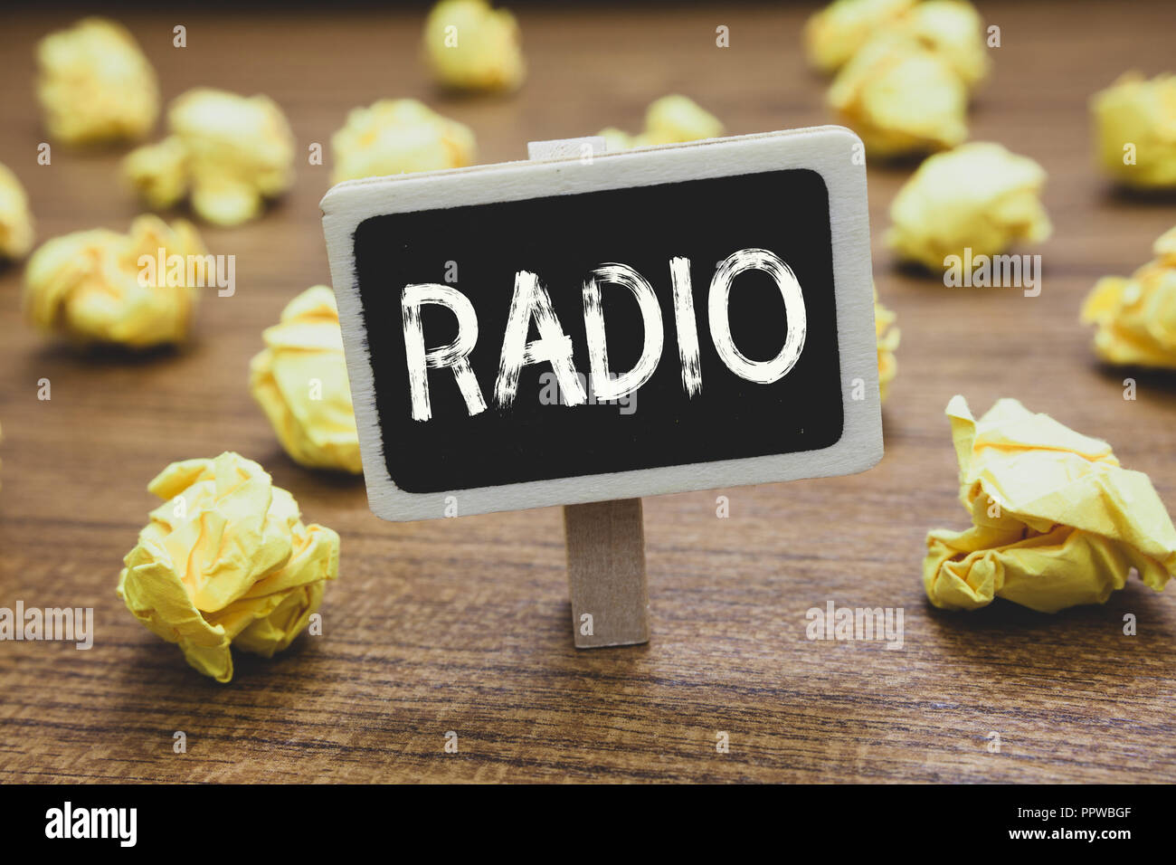 Writing note showing Radio. Business photo showcasing transmission ...