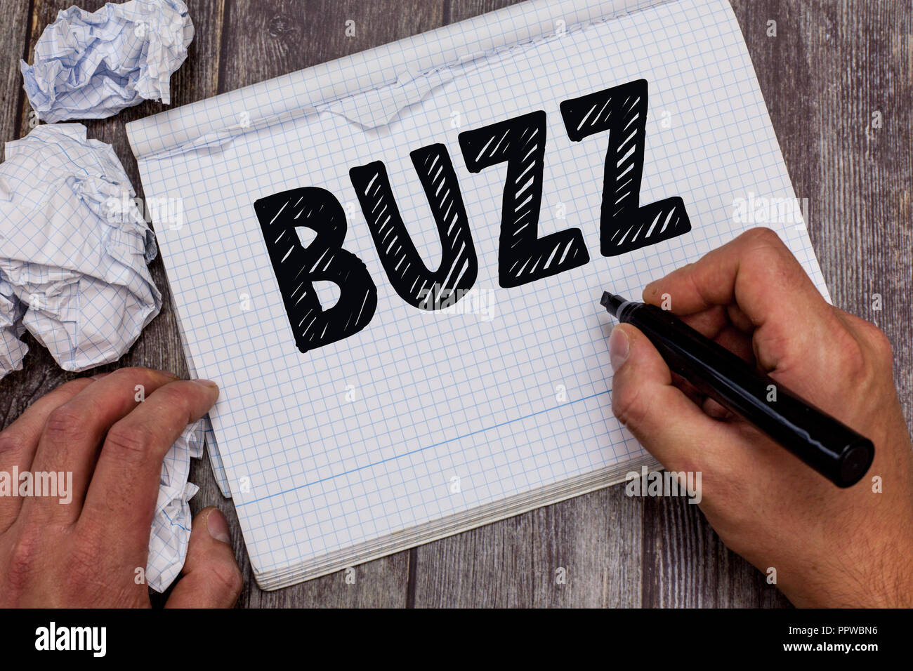 Handwriting text Buzz. Concept meaning Move quickly Atmosphere of ...