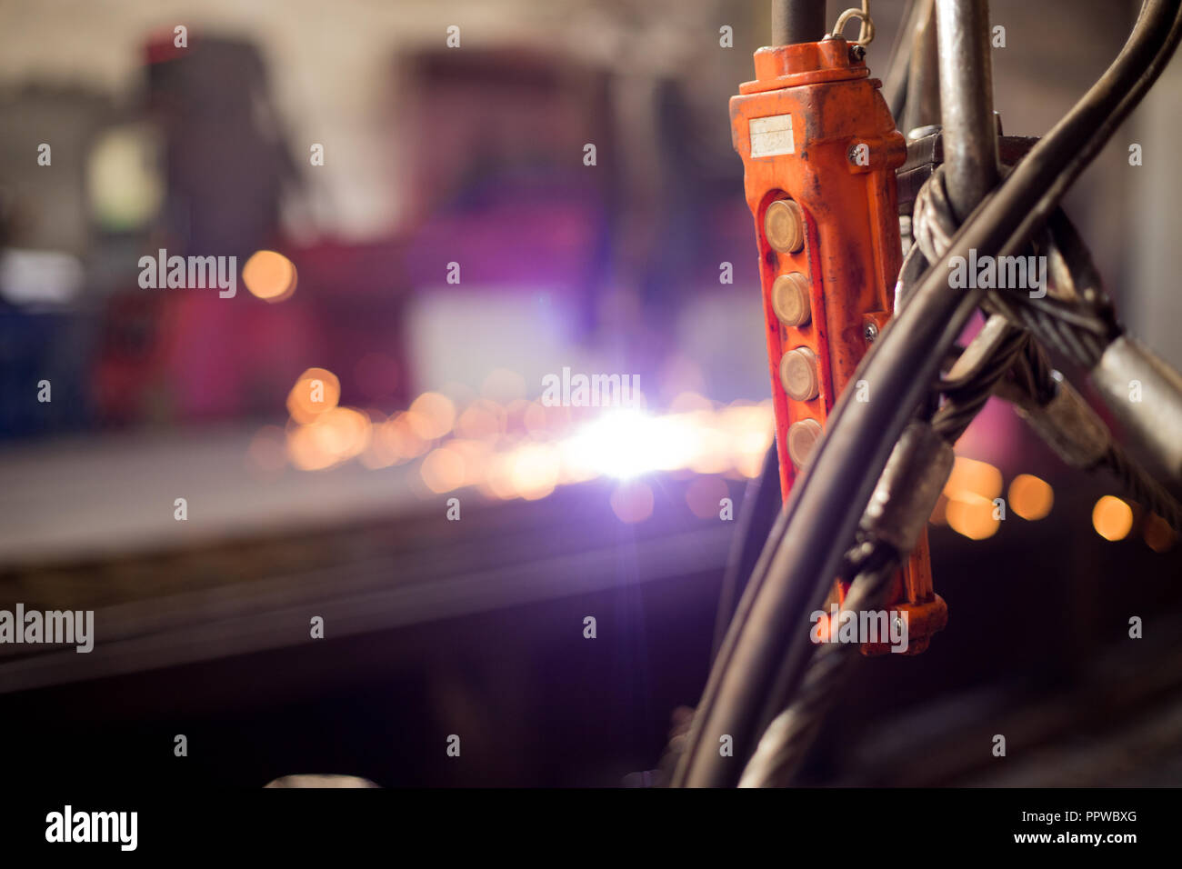 Control panel for supplying electricity to a machine at an industrial ...