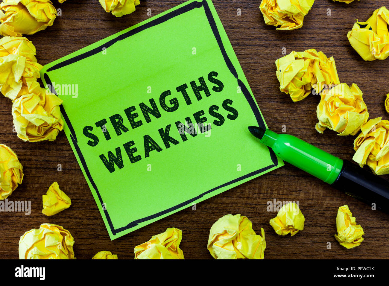 Text sign showing Strengths Weakness. Conceptual photo Opportunity and ...
