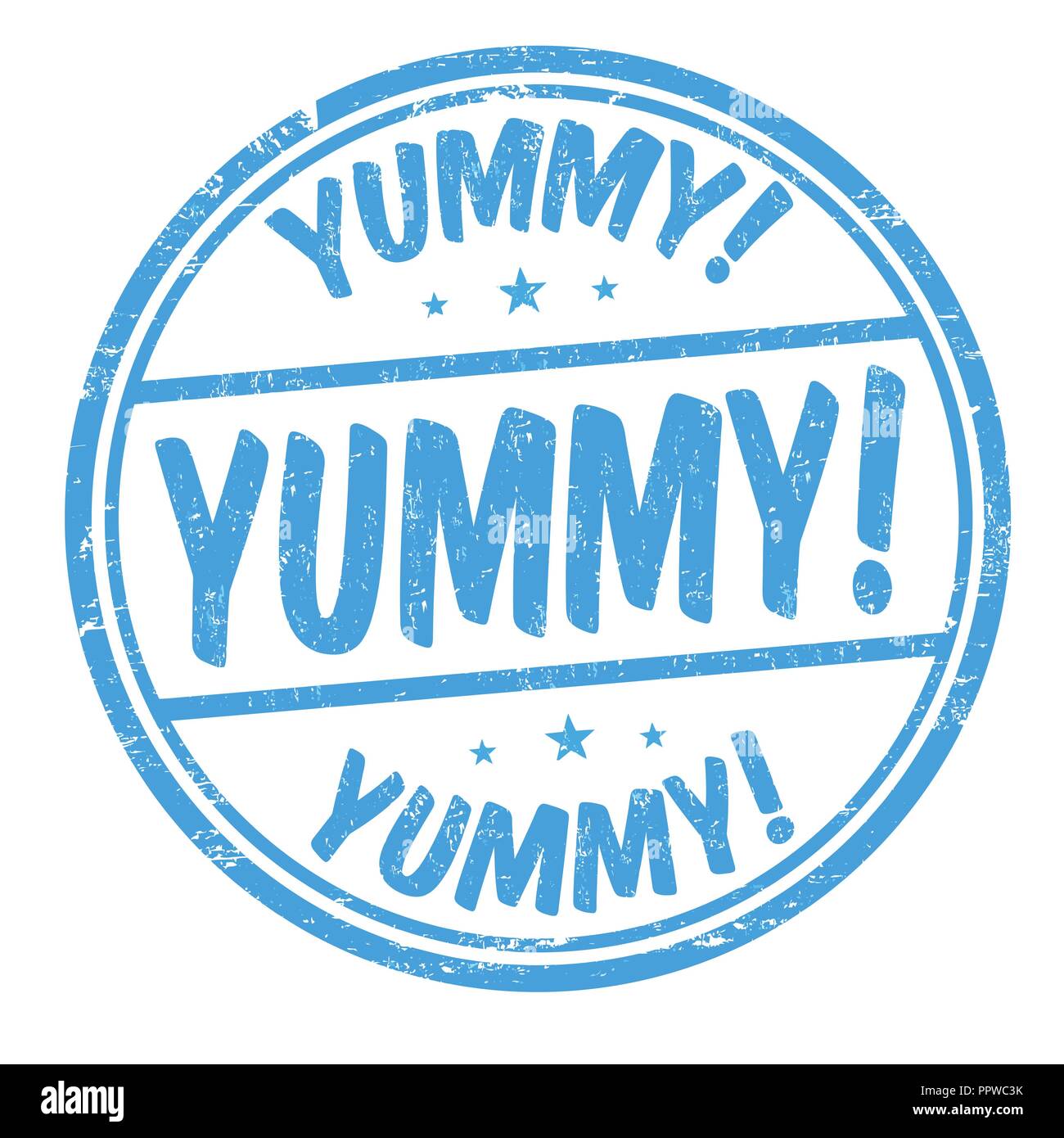 Yummy sign or stamp on white background, vector illustration Stock ...