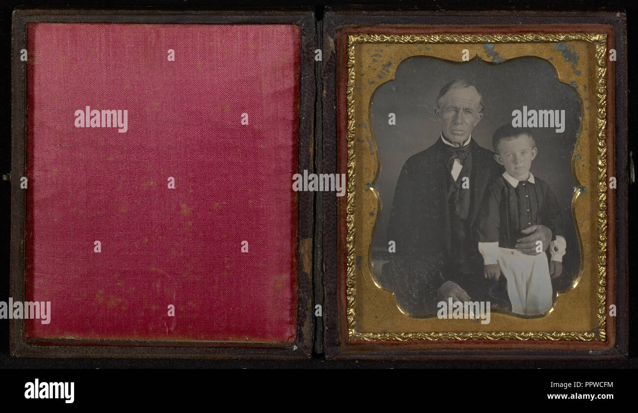 Portrait of a Man and Boy; American; about 1847; Daguerreotype Stock ...