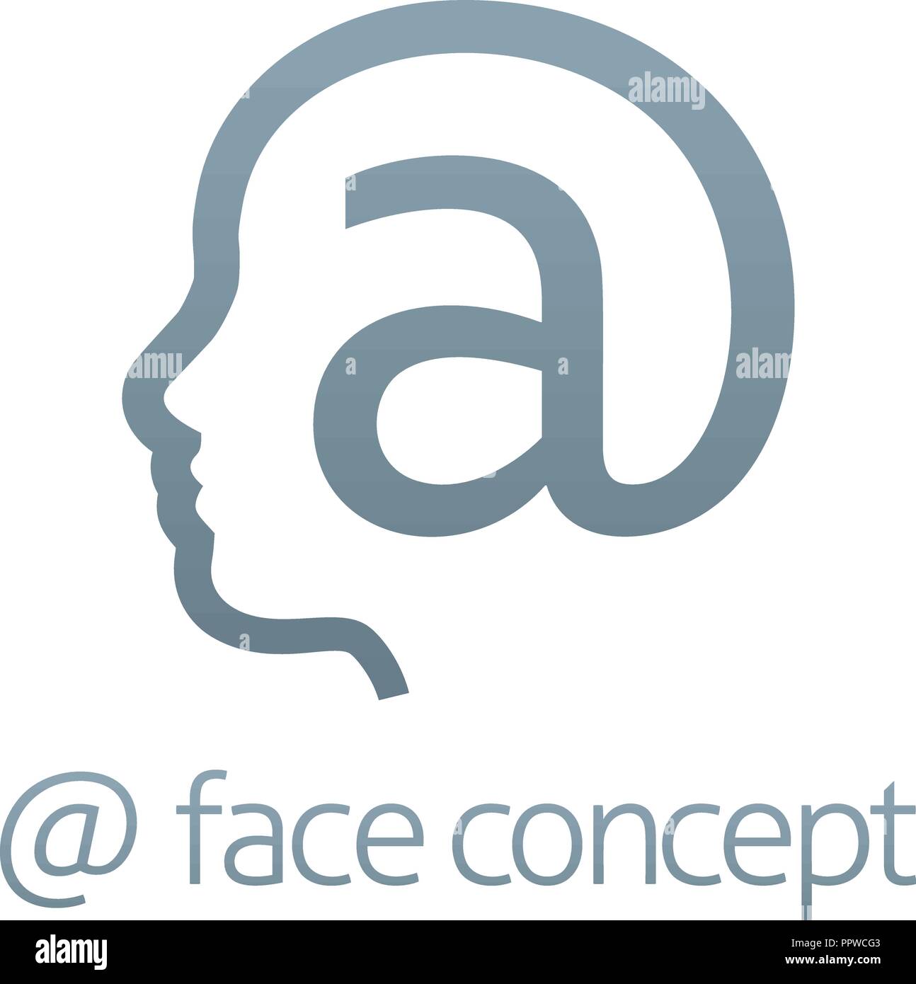 Face profile vector hi-res stock photography and images - Alamy