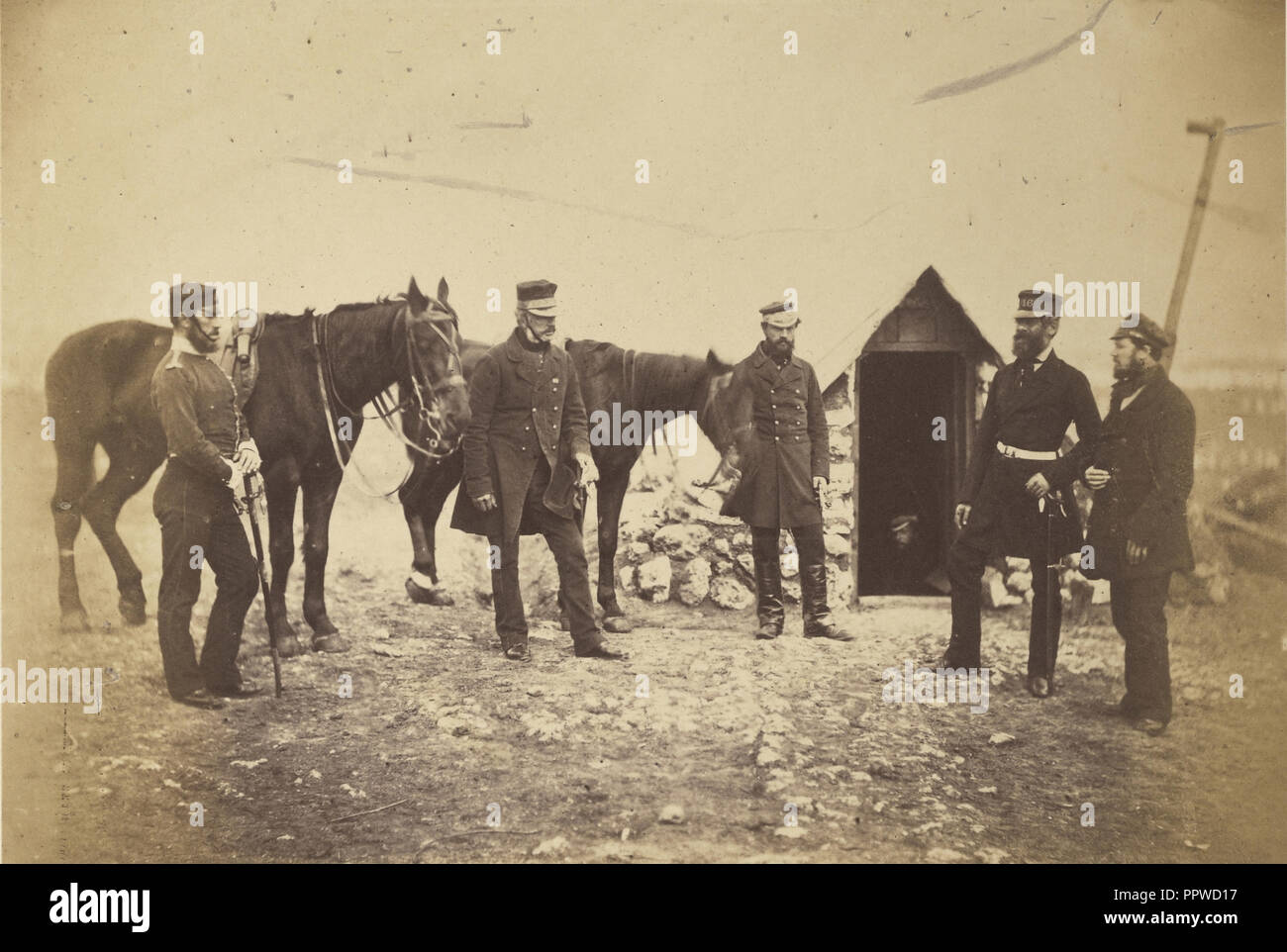 Major General Garrett & Officers of his staff; Roger Fenton, English ...