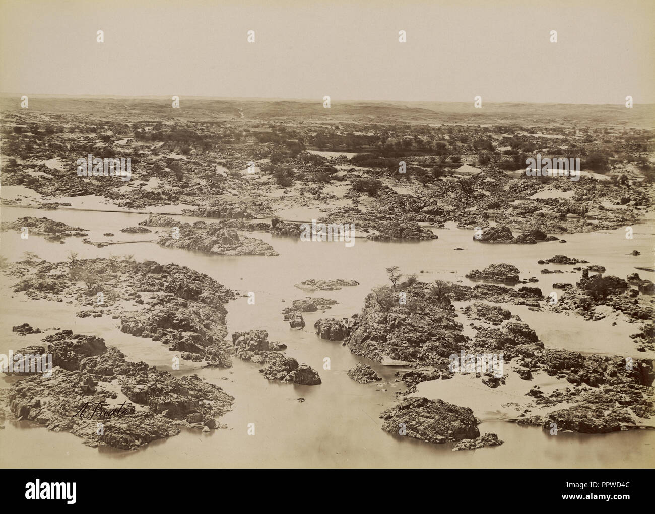 View of the First Cataract , Vue de la Premiere Cataracte; Antonio ...
