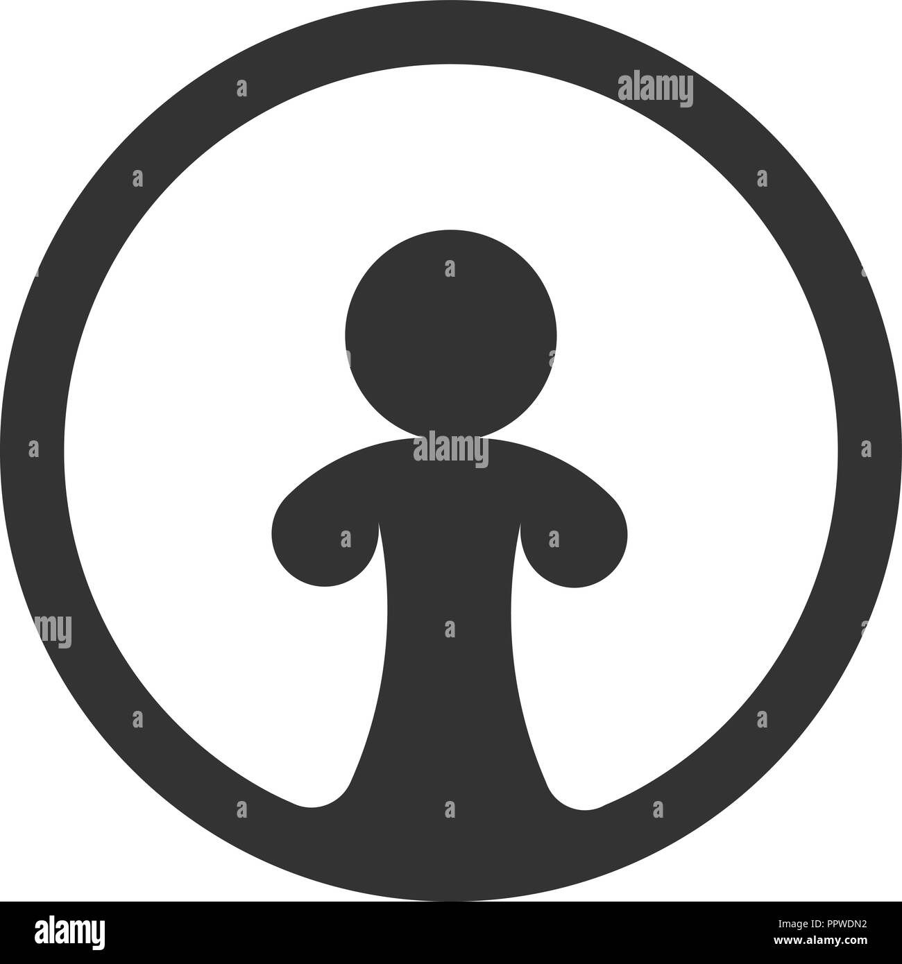 One person, circle vector icon Stock Vector Image & Art - Alamy
