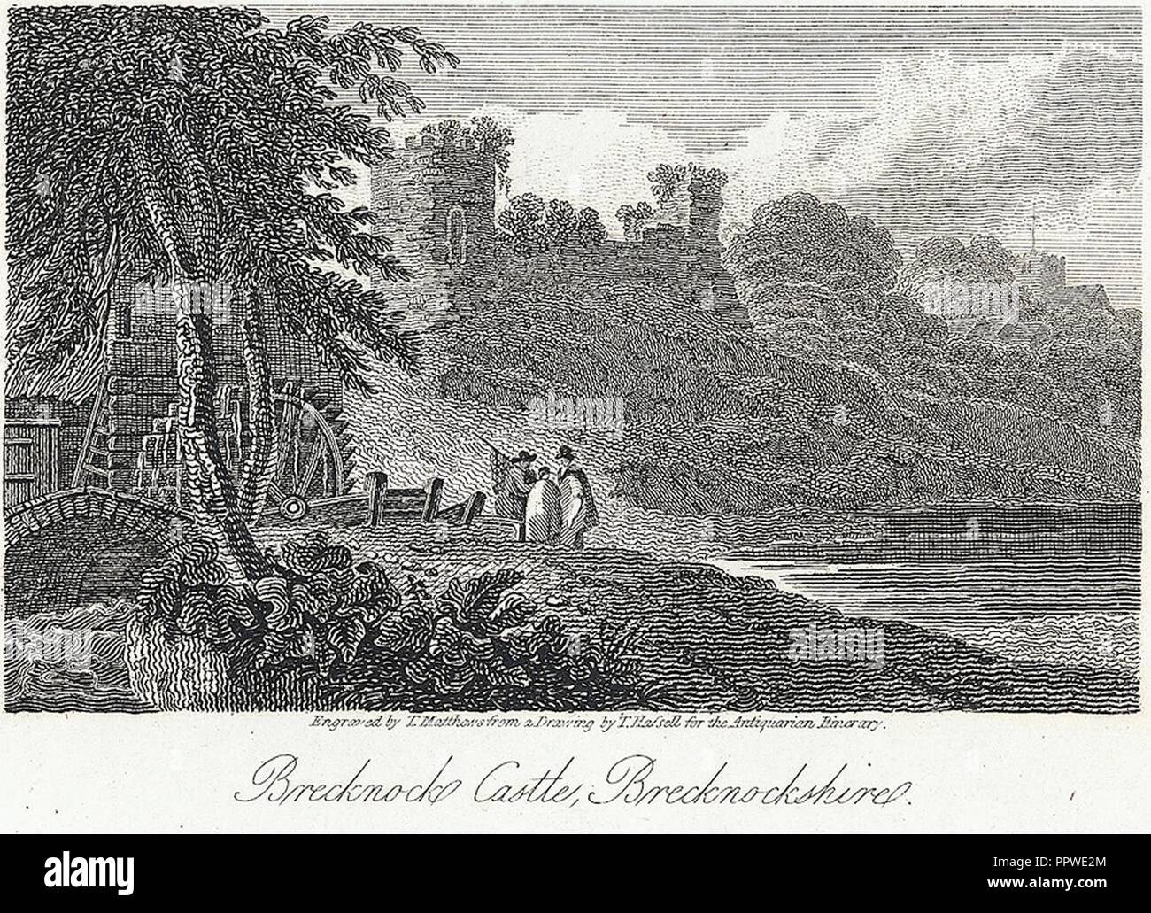 Brecknock Castle, Brecknockshire Stock Photo - Alamy