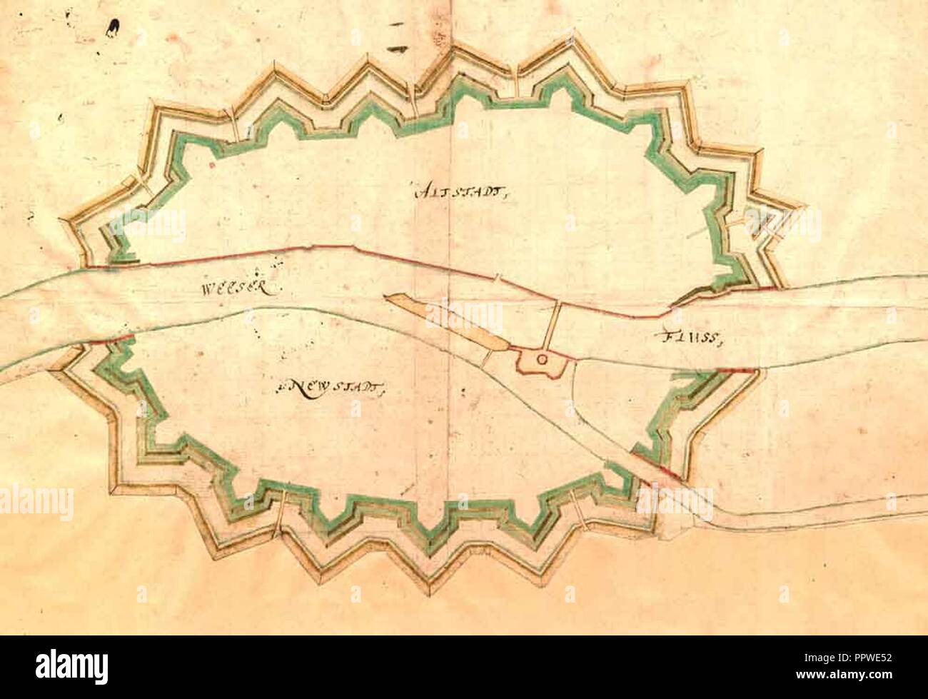 Bremen Old Map 2 Stock Photo - Alamy