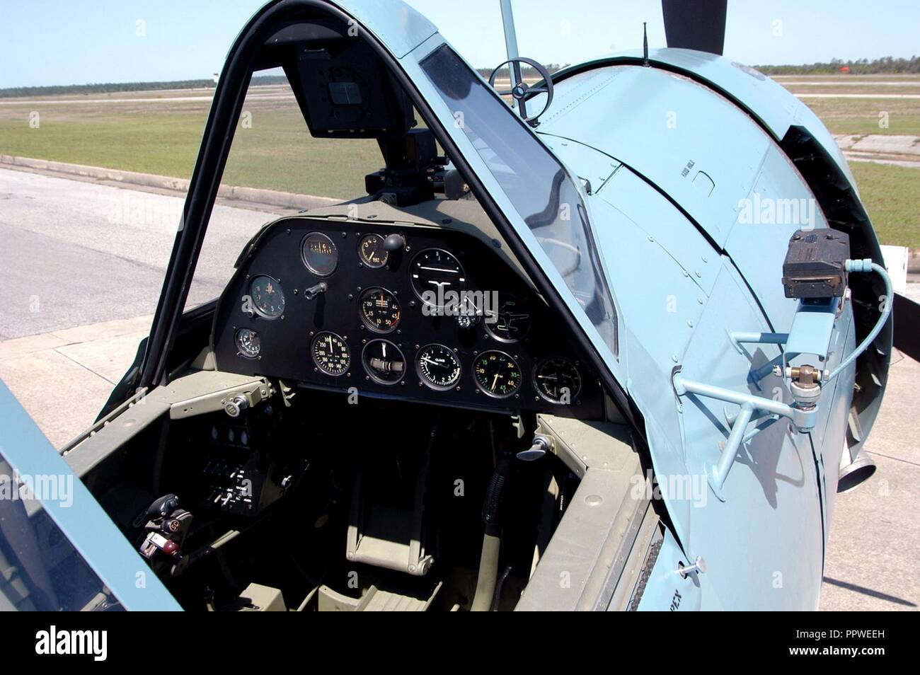 Brewster SB2A cockpit Stock Photo - Alamy