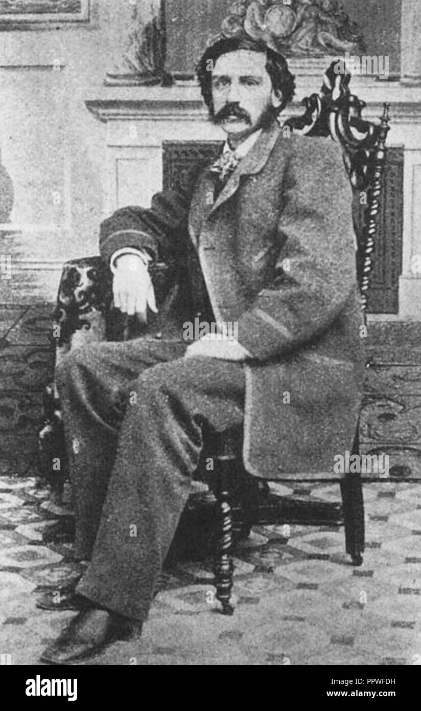 Bret Harte seated Stock Photo - Alamy