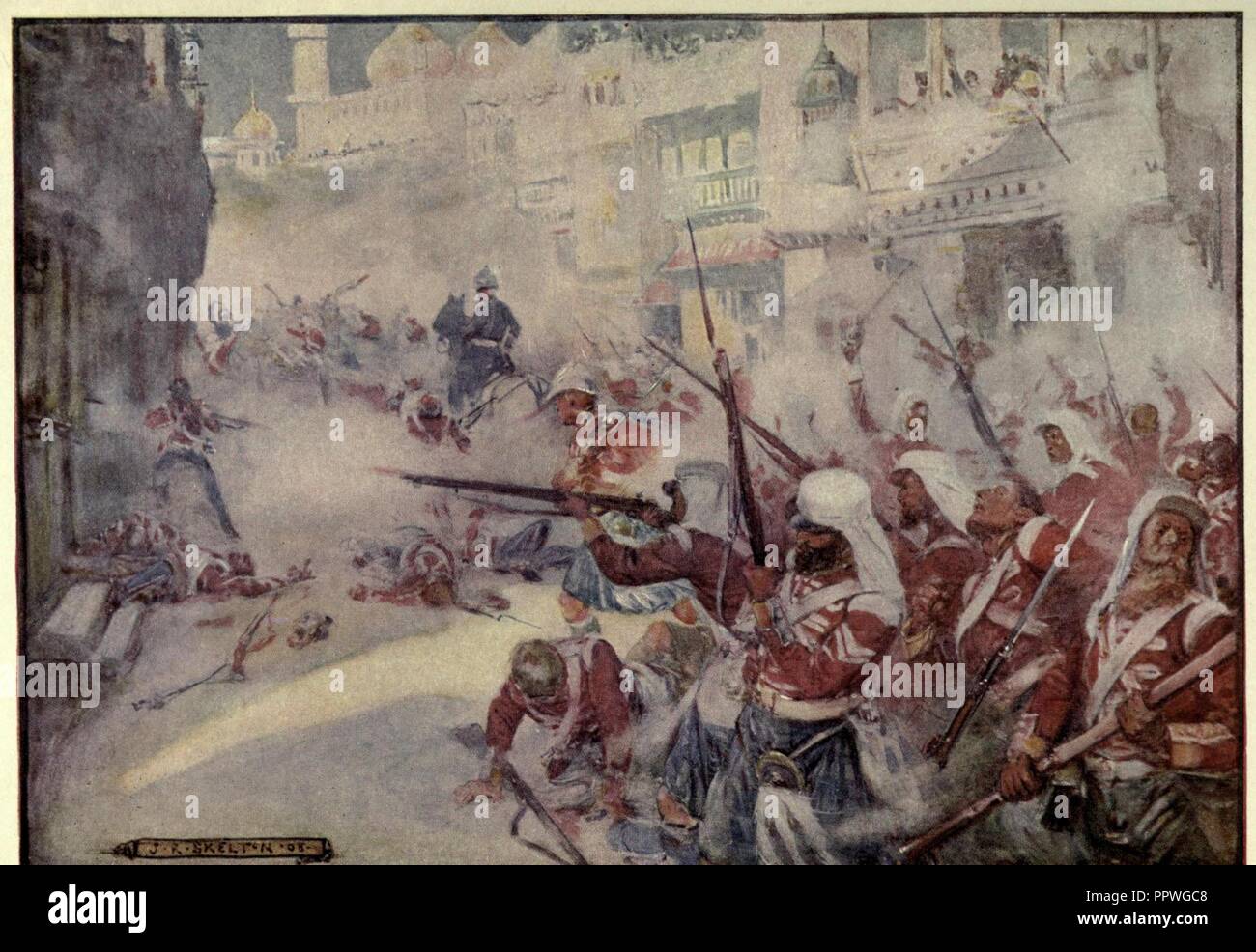 British soldiers were seen fighting their way through the streets Stock ...
