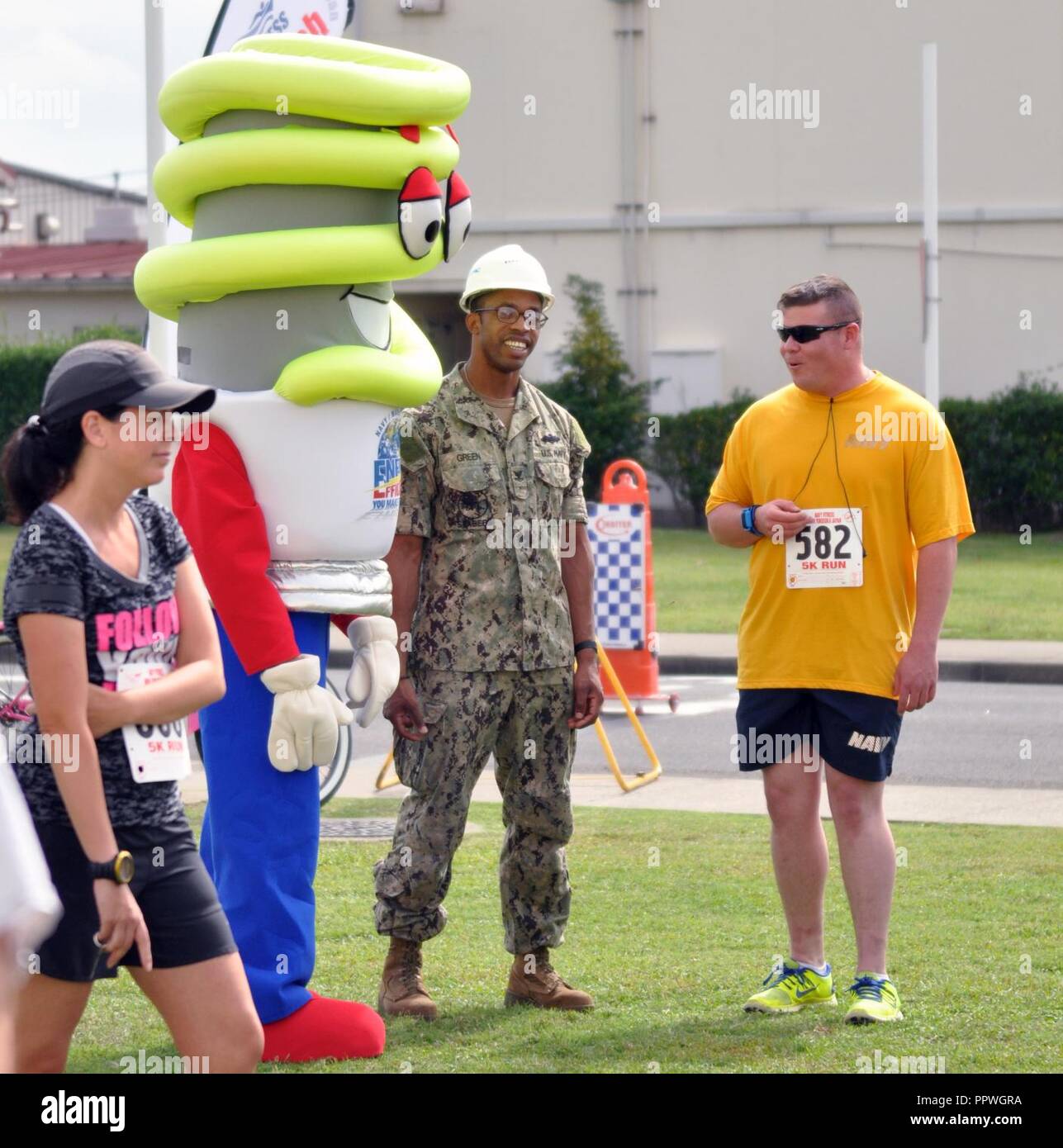 BRITE Greets Runners Stock Photo - Alamy