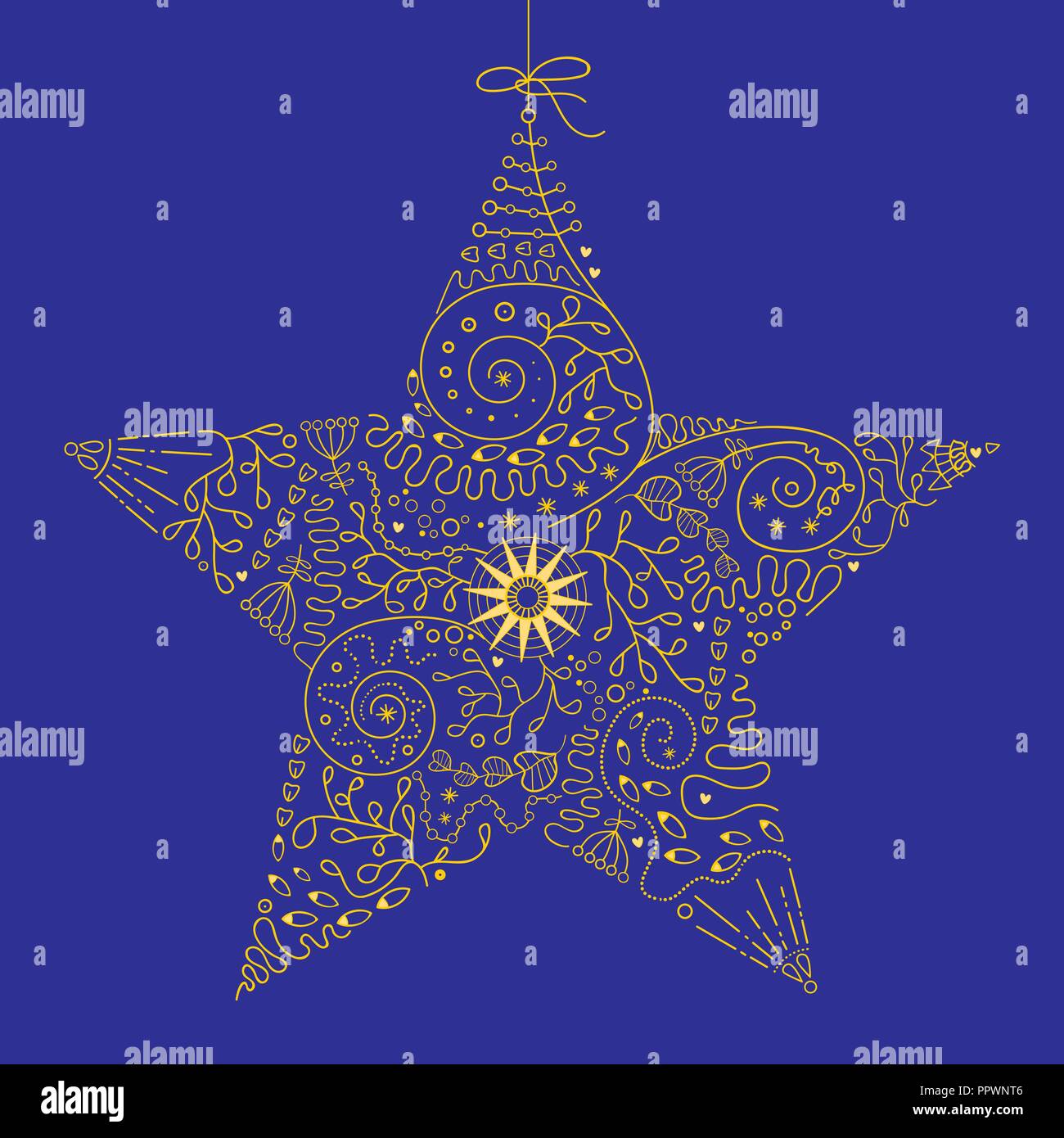 christmas star hand painted Stock Vector Image & Art - Alamy
