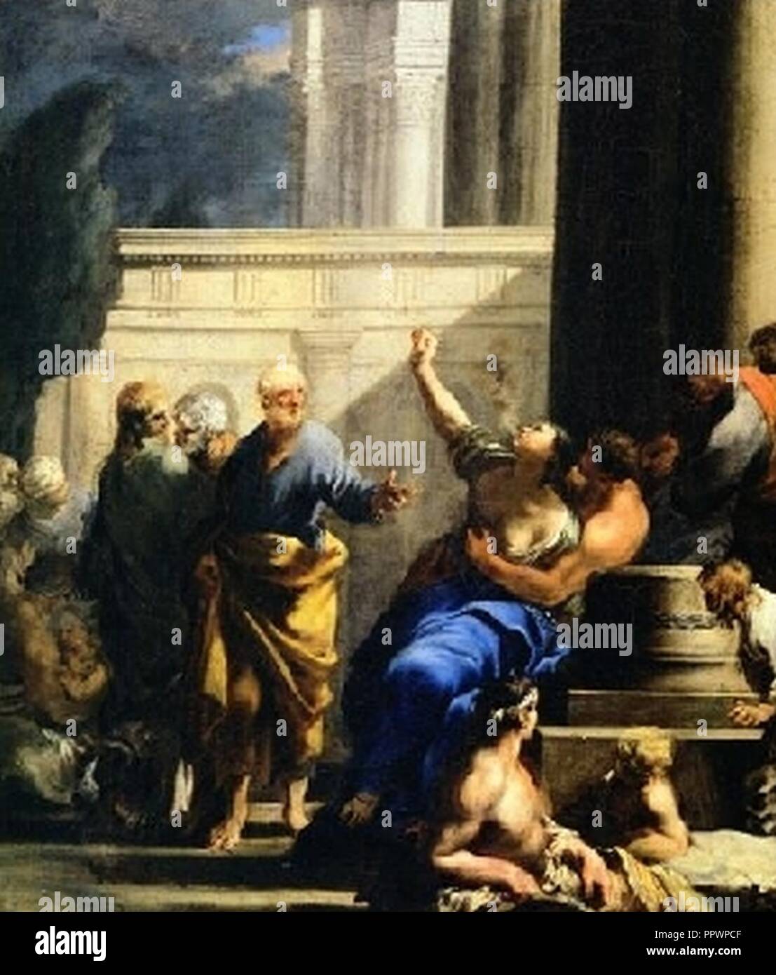 Bourdon Sébastien - St. Peter Exorcising a Possessed Woman - c. 1645 ...