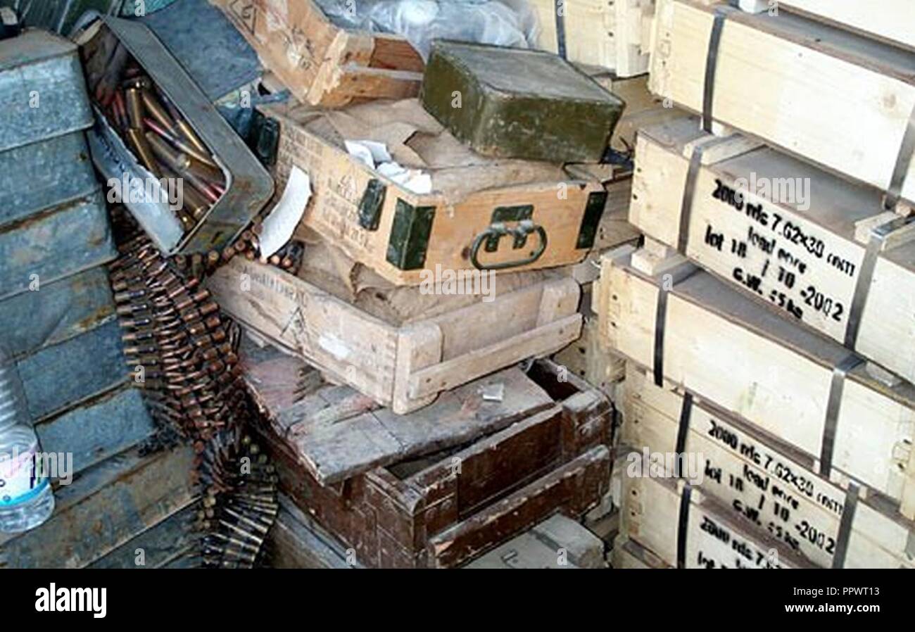 Boxes of ammunition iraq Stock Photo - Alamy