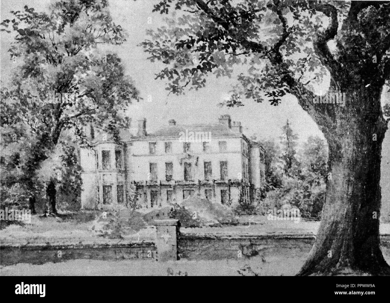 Bradwall Hall, Sandbach 19th-century Stock Photo - Alamy