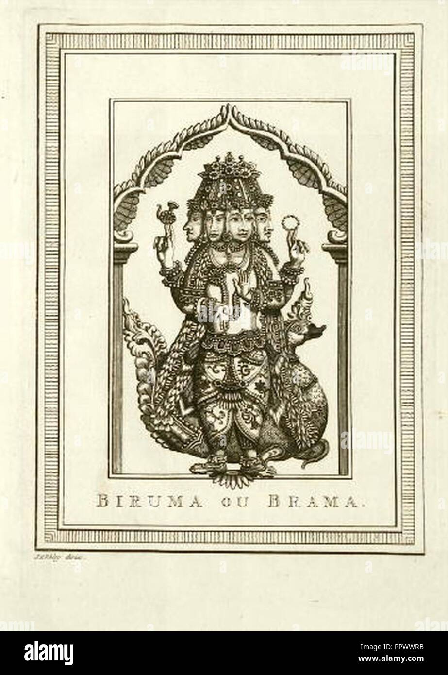 Brahma by Jacques-Nicolas Bellin Stock Photo - Alamy