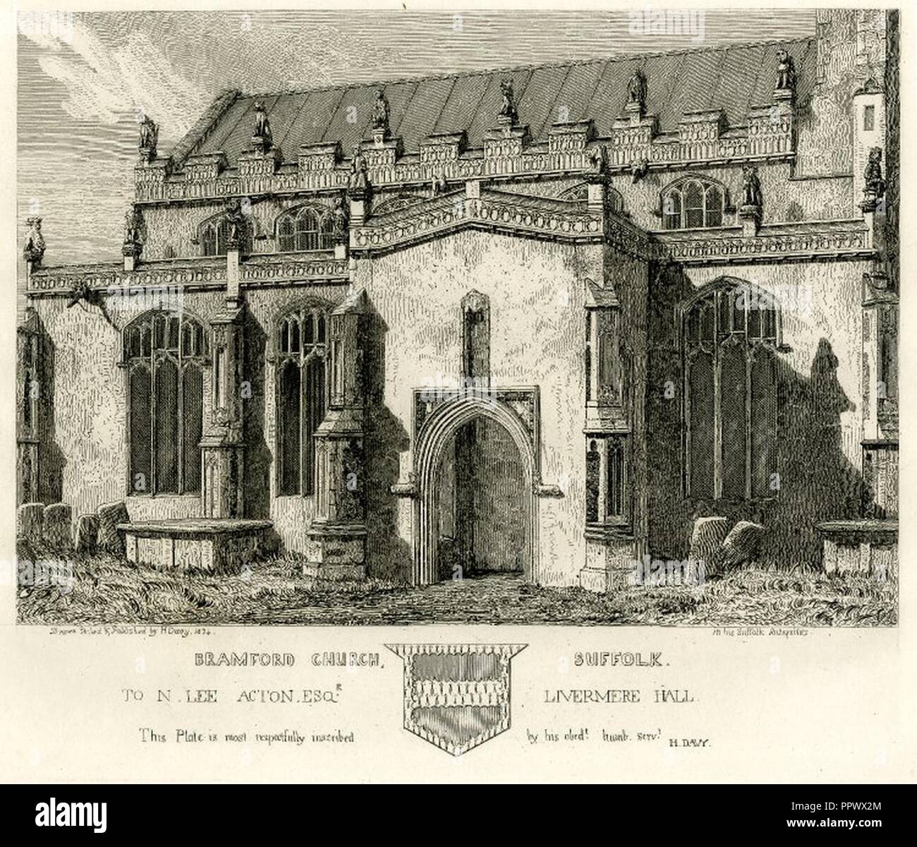 Bramford Church Suffolk by Henry Davy Stock Photo - Alamy