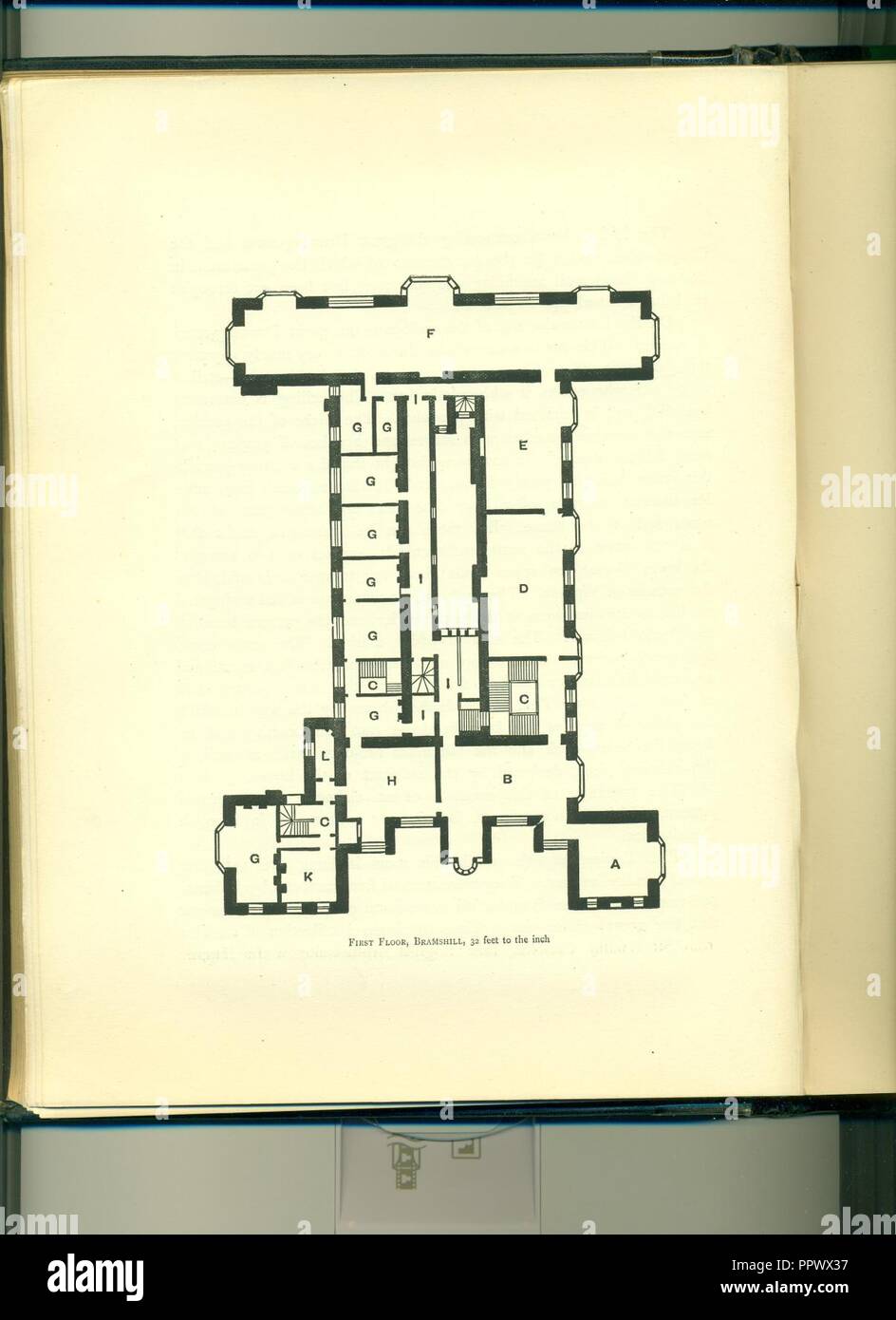 Bramshill House, first (second) floor plan, 1883 Stock Photo - Alamy