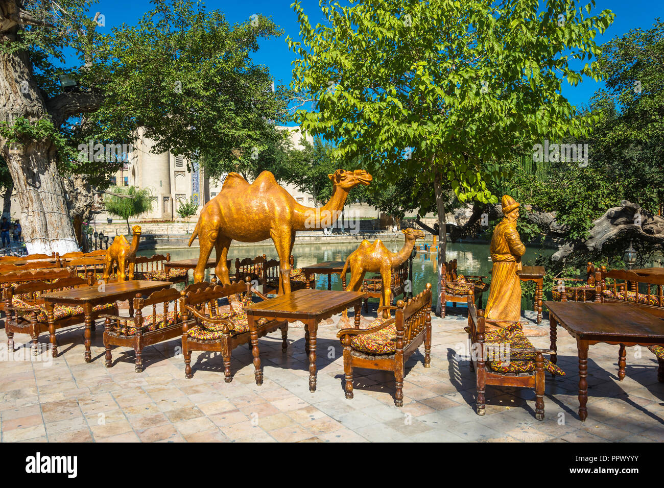 Uzbekistan bukhara cafe hi-res stock photography and images - Alamy