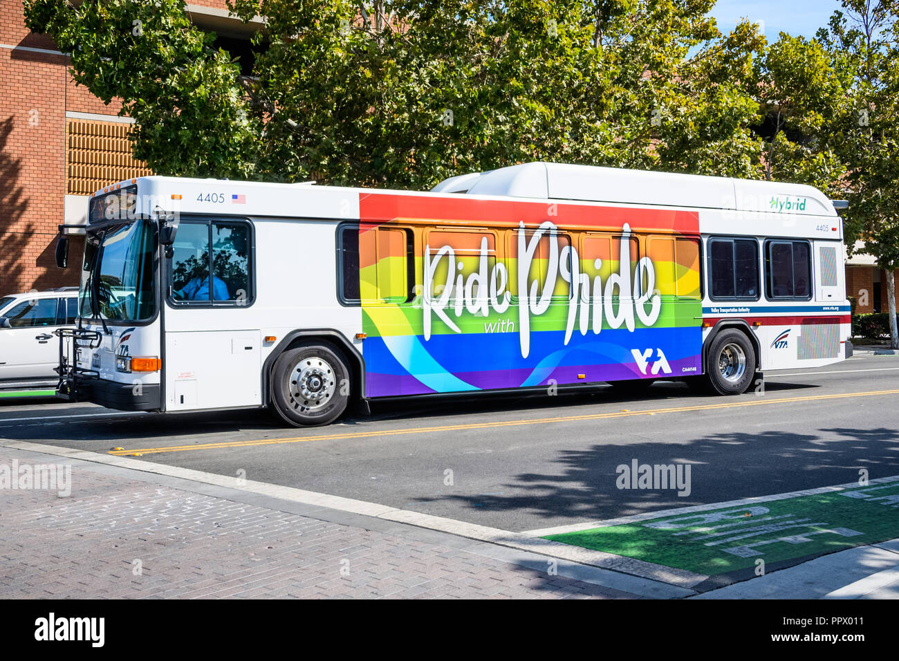 Rainbow bus hi-res stock photography and images - Alamy