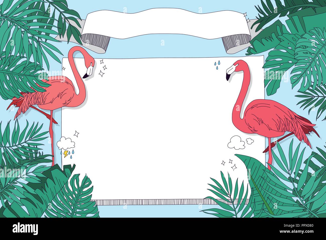 Summer background vector illustration. Poster, flyer, brochure design ...