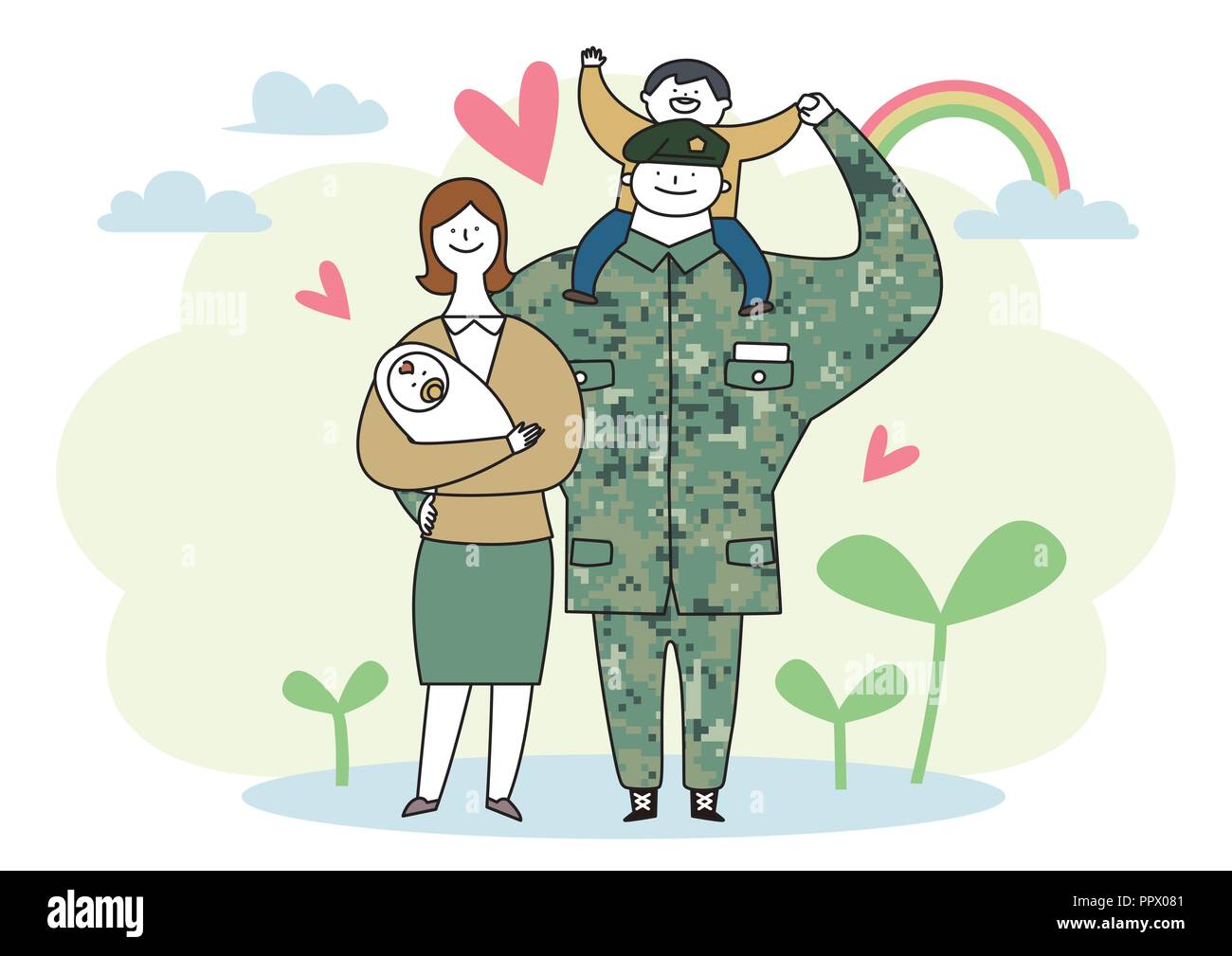 Cute Cartoon Army Man