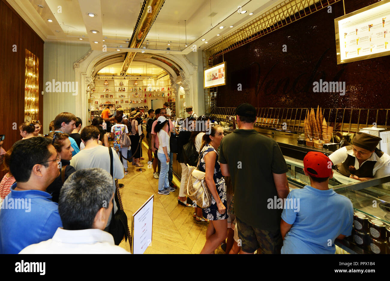 Italian Ice cream served at Venchi gelateria in Rome Stock Photo - Alamy